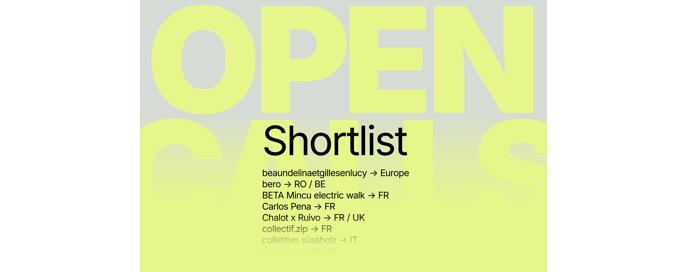 Beta 2026 Open Calls Shortlist